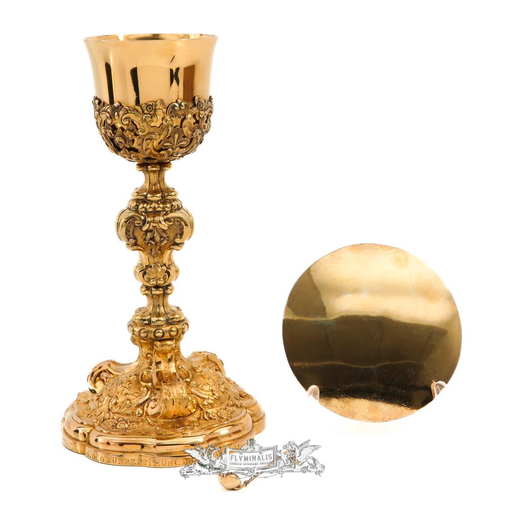 1 Baroque - Style Chalice With Original Paten & Spoon. - Chalices ...