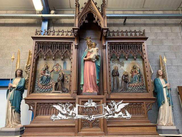 1 Gothic - style Altar Solid Oak Dimensions Without Steps. - Antique ...