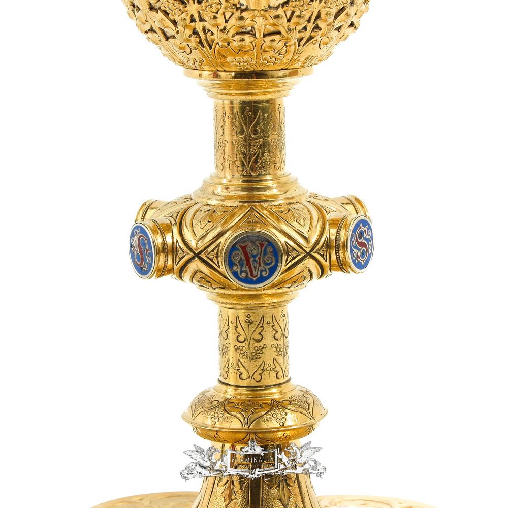 1 Gothic - Style Chalice With Original Paten Spoon And Case - Chalices ...