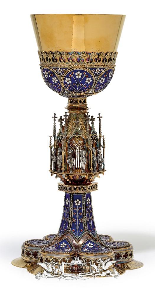 1 Gothic - style Exceptional Chalice Expected Soon ! Weight : 850 Gr ...