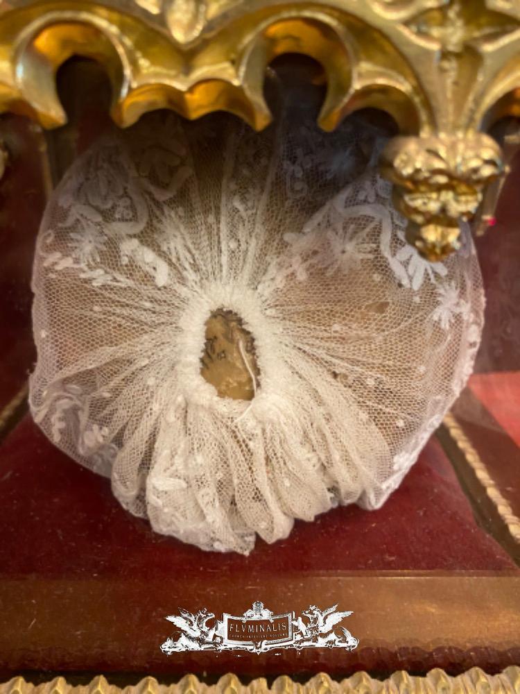 1 Gothic - style Reliquary - Relic Caput ( Skull ) St. Ar.....Drine V.M ...