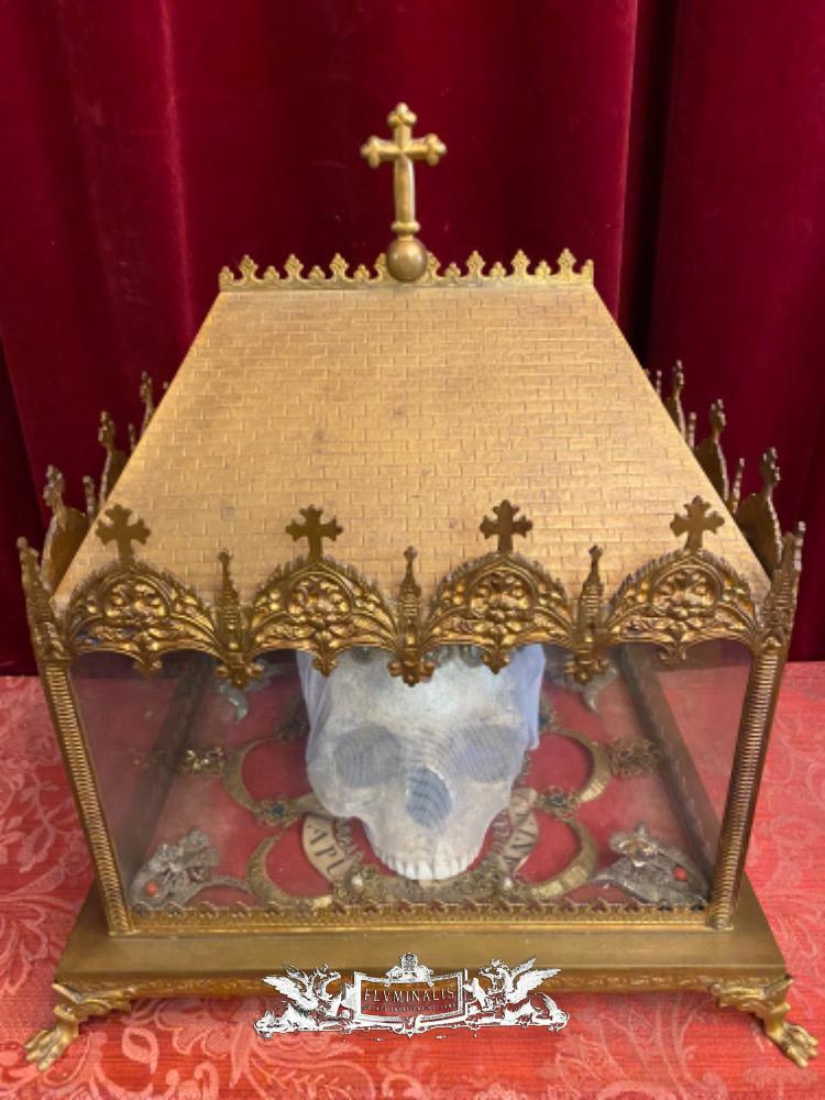 1 Gothic - style Reliquary - Relic Caput ( Skull ) St. Urbani M ...