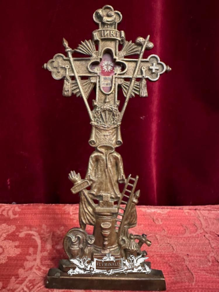 1 Gothic - Style Reliquary - Relic True Cross / S. Crucis With Original ...