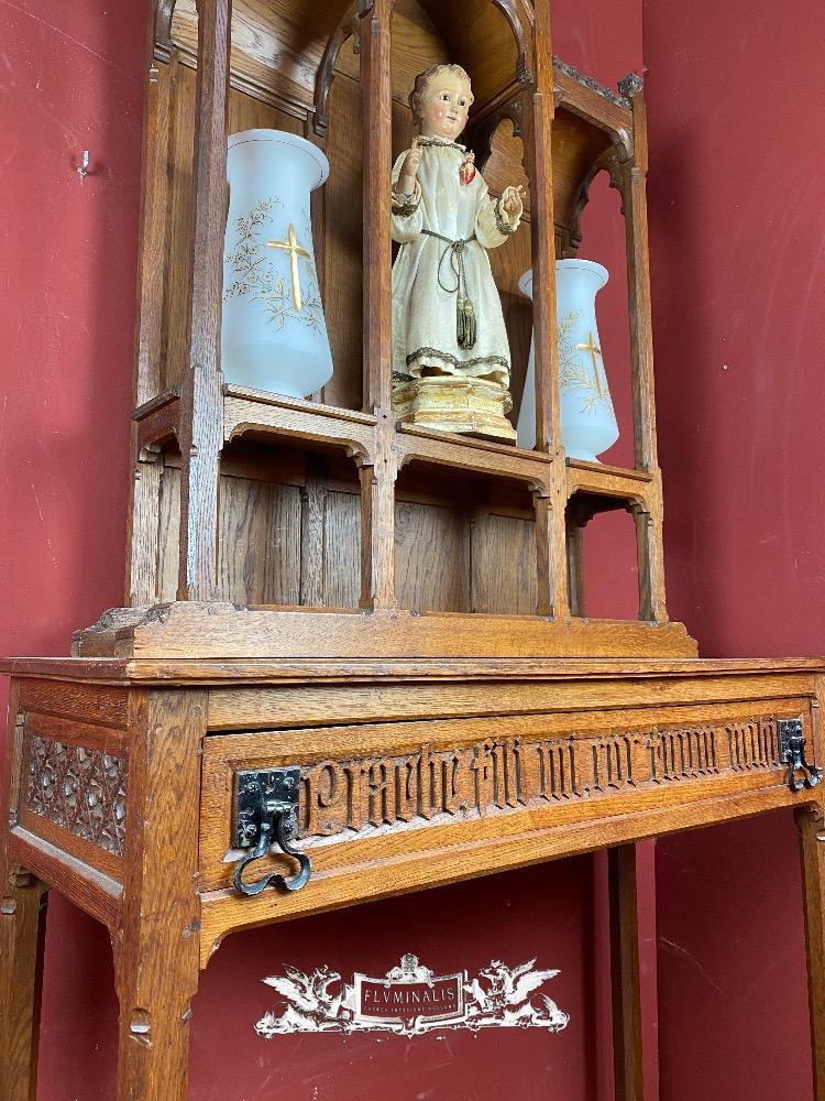 1 Gothic - Style Very Rare And Unique Home Altar - Antique Church ...