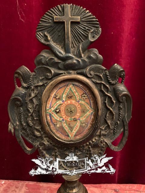 1 Reliquary Baroque Relics Of St. Mary & St. Joseph / St. Petrus Ap ...