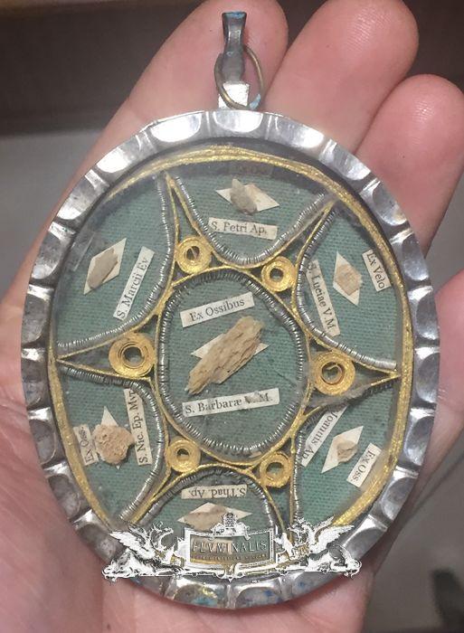 1 Reliquary - Relic Ex Ossibus St. Barbara - Ex Ossibus St. Nicholas ...