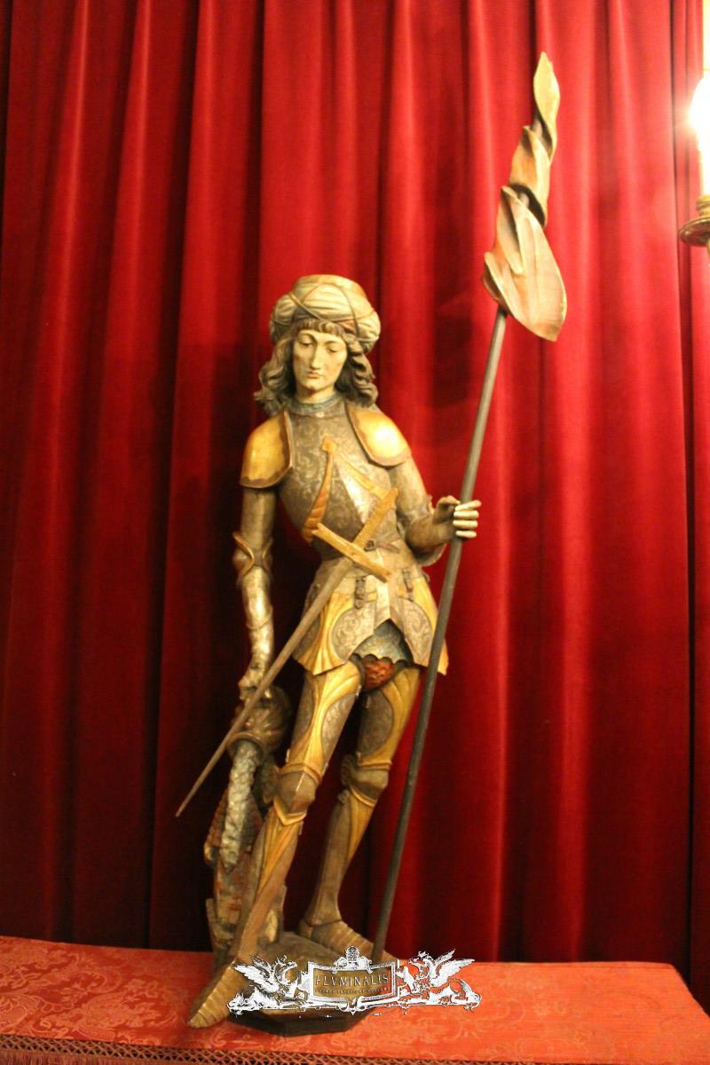 1 Statue St. Florianus (Florian) Invoted As Protector In Danger From ...