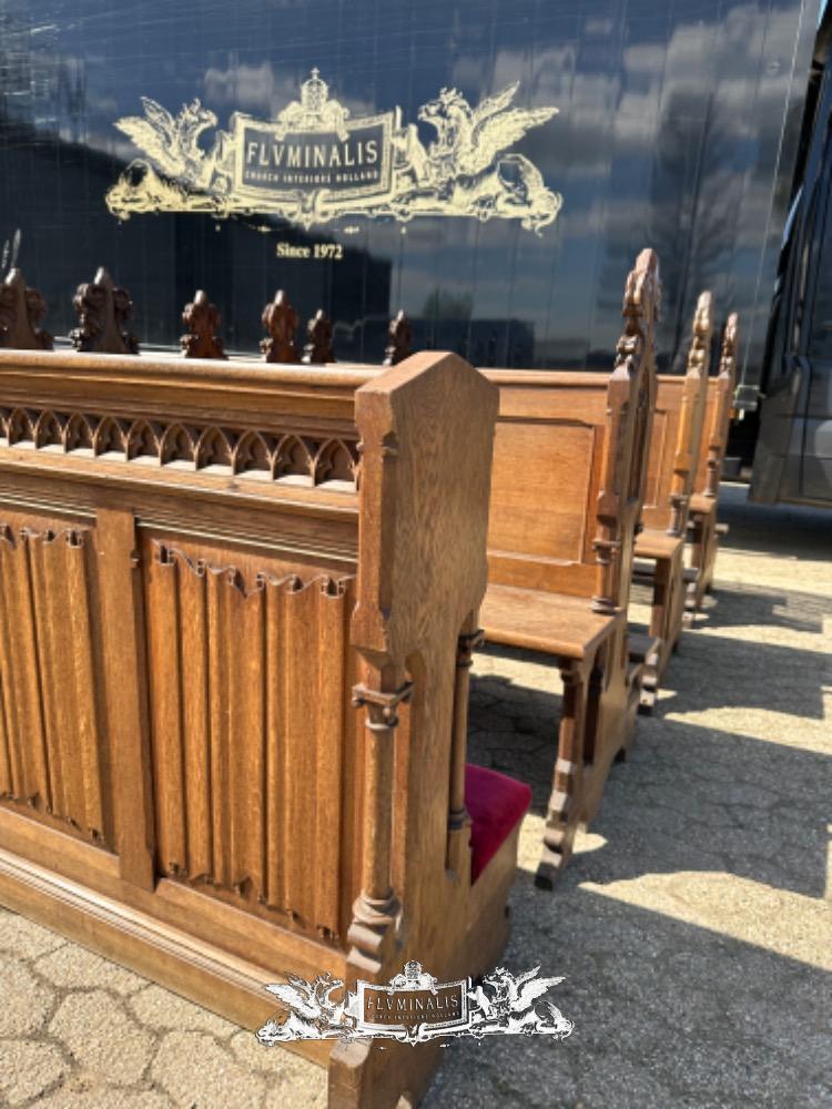 8 Gothic - Style Interior Home Chapel 6 Pews With Front Parts - New ...