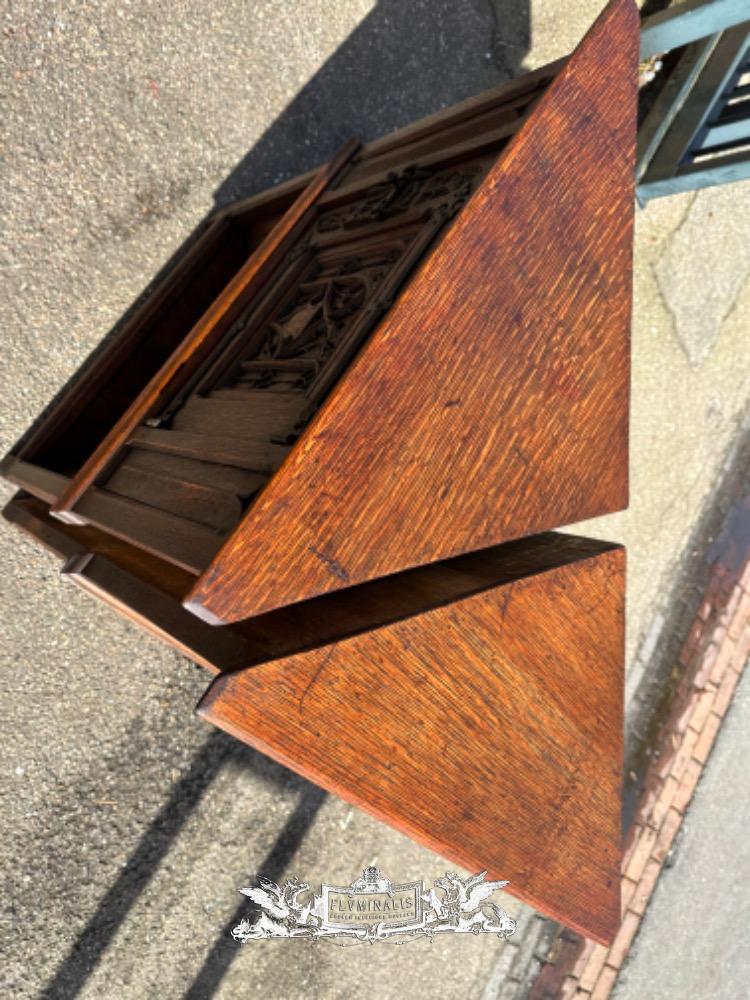 Pair Gothic - Style Corner Cabinets - Tables & Seats & Cabinets ...