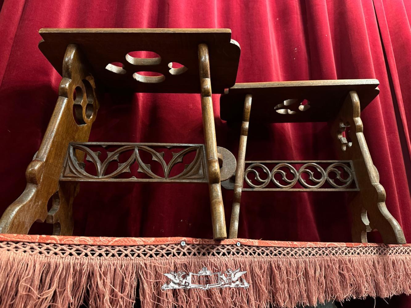 Pair Gothic - Style Stools - New Arrivals 2023 - Fluminalis